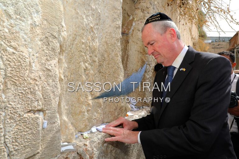 Governor Of The State Of New Jersey Phil Murphy Praying At The